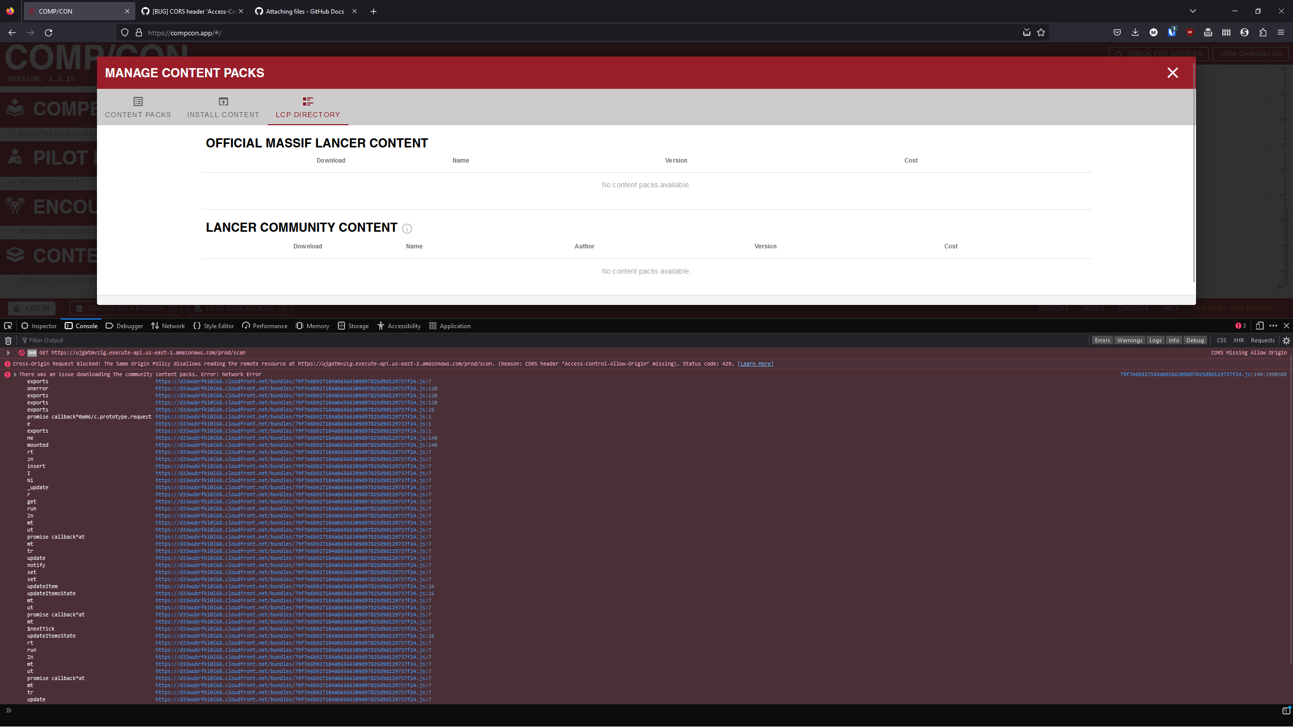 [BUG] AWS quota limiting getting exceeded · Issue #2237 · massif-press/compcon · GitHub