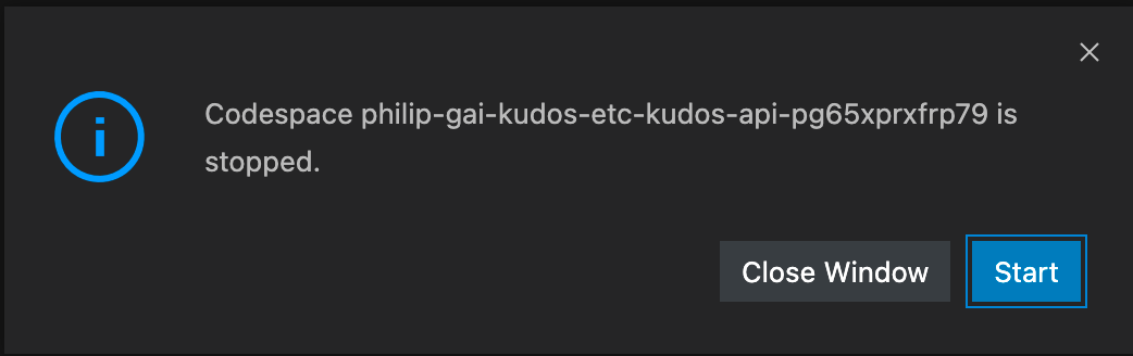 Cannot Close Window on stopped Codespace in VS Code · community · Discussion #7916 · GitHub
