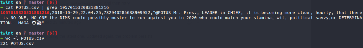 Extraction of tweets by username continually restarts · Issue #249 · twintproject/twint · GitHub