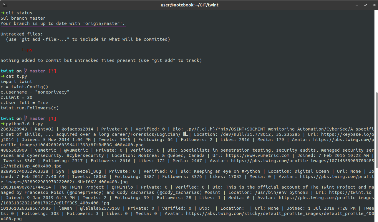 User bio is no more returned, 'NoneType' object is not subscriptable [x] get.User · Issue #326 ...