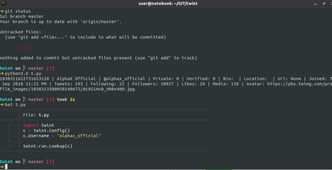 User bio is no more returned, 'NoneType' object is not subscriptable [x] get.User · Issue #326 ...