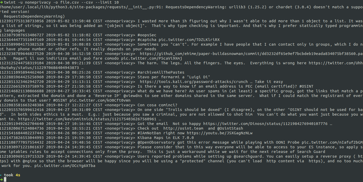 [Question] - problems when running module example for Followers · Issue #343 · twintproject ...