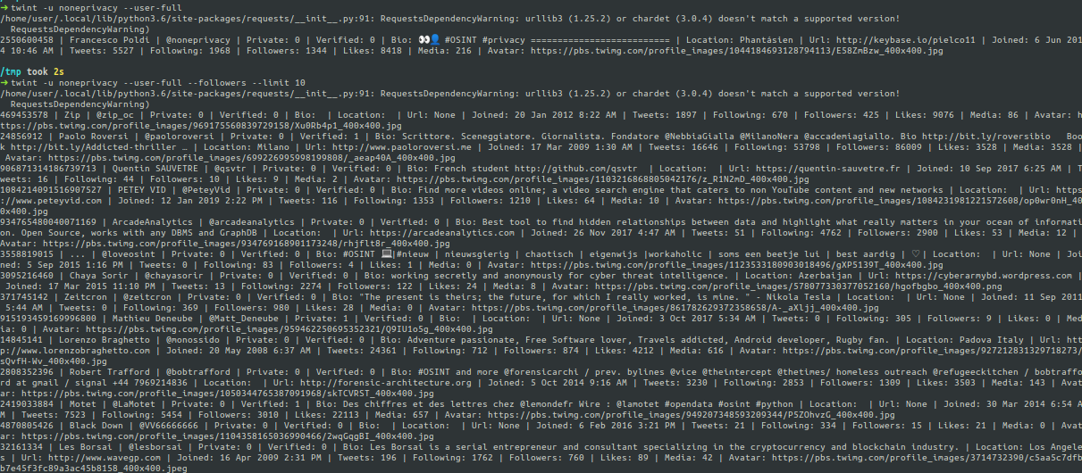 CRITICAL:root:twint.get:User:'NoneType' object is not subscriptable + Unicode issues · Issue ...