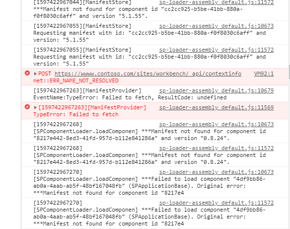 Manifest Not Found For Component Id Sp Loader Assembly · Issue 6170 · Sharepointsp Dev Docs 