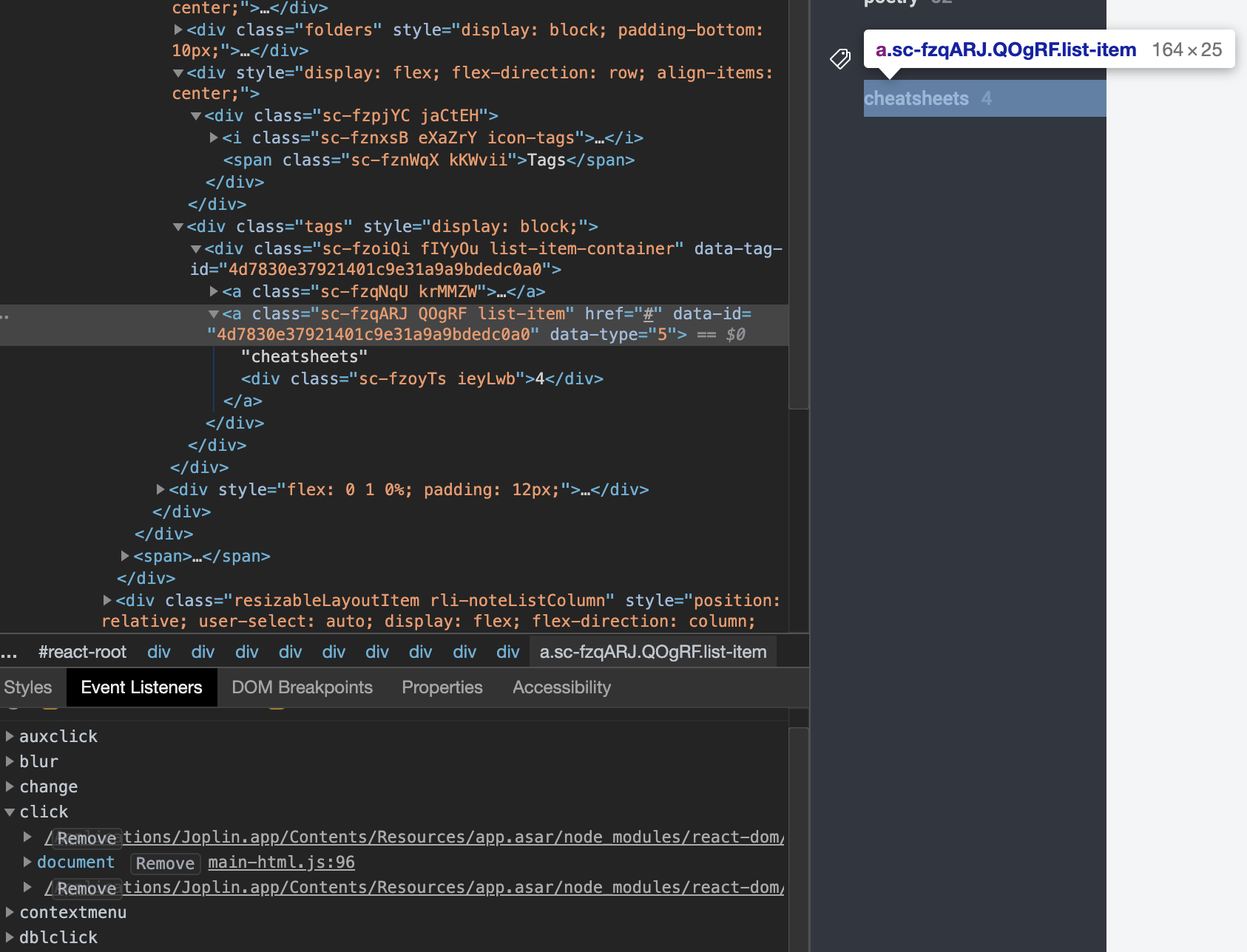 Tags in the left menu not clickable except for the first one · Issue #3876 · laurent22/joplin ...