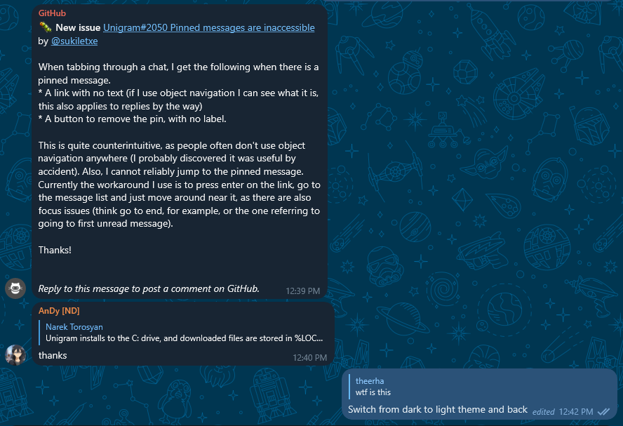 Wallpaper is reset when switching from dark to light, and back · Issue #2051 · UnigramDev ...