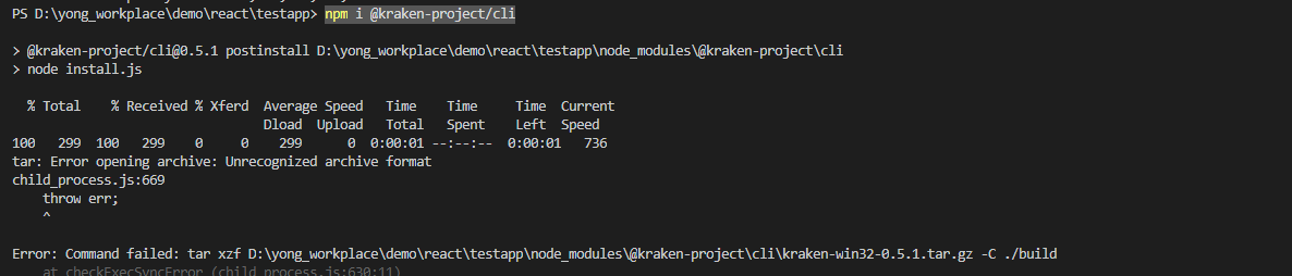 [BUG]windows10下@kraken-project/cli不能正常安装 · Issue #2034 · alibaba/rax · GitHub