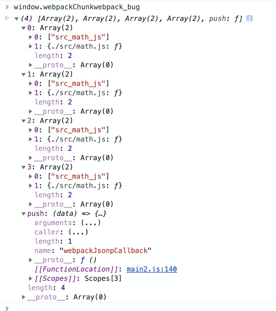 splitChunks make the global array `chunkLoadingGlobal` contain same chunk more times · Issue ...