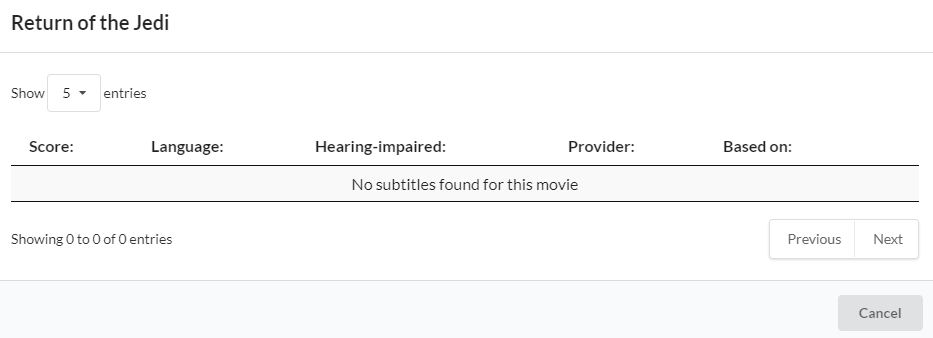 No Subtitles found despite there being subtitles available from ...