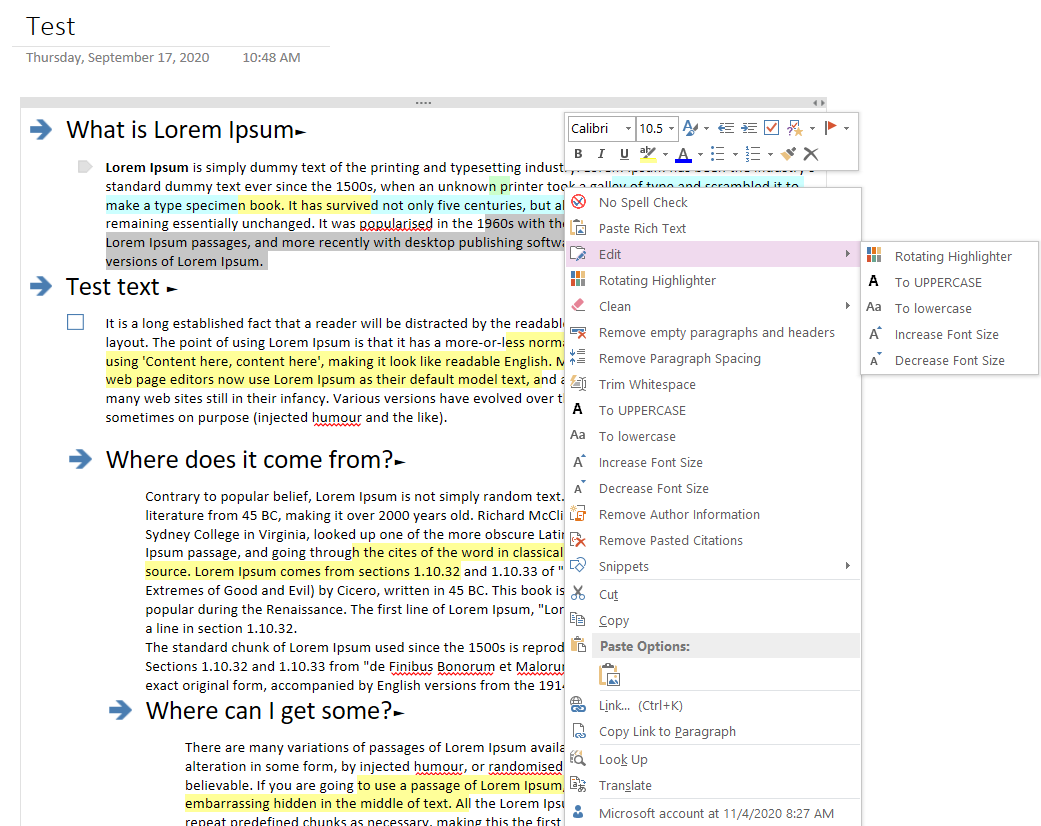 The new context menu settings do not work · Issue #86 · stevencohn/OneMore · GitHub