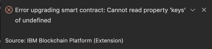 Upgrade Smart Contract Doesnt Work Through Command Palette · Issue 2806 · Ibm Blockchain