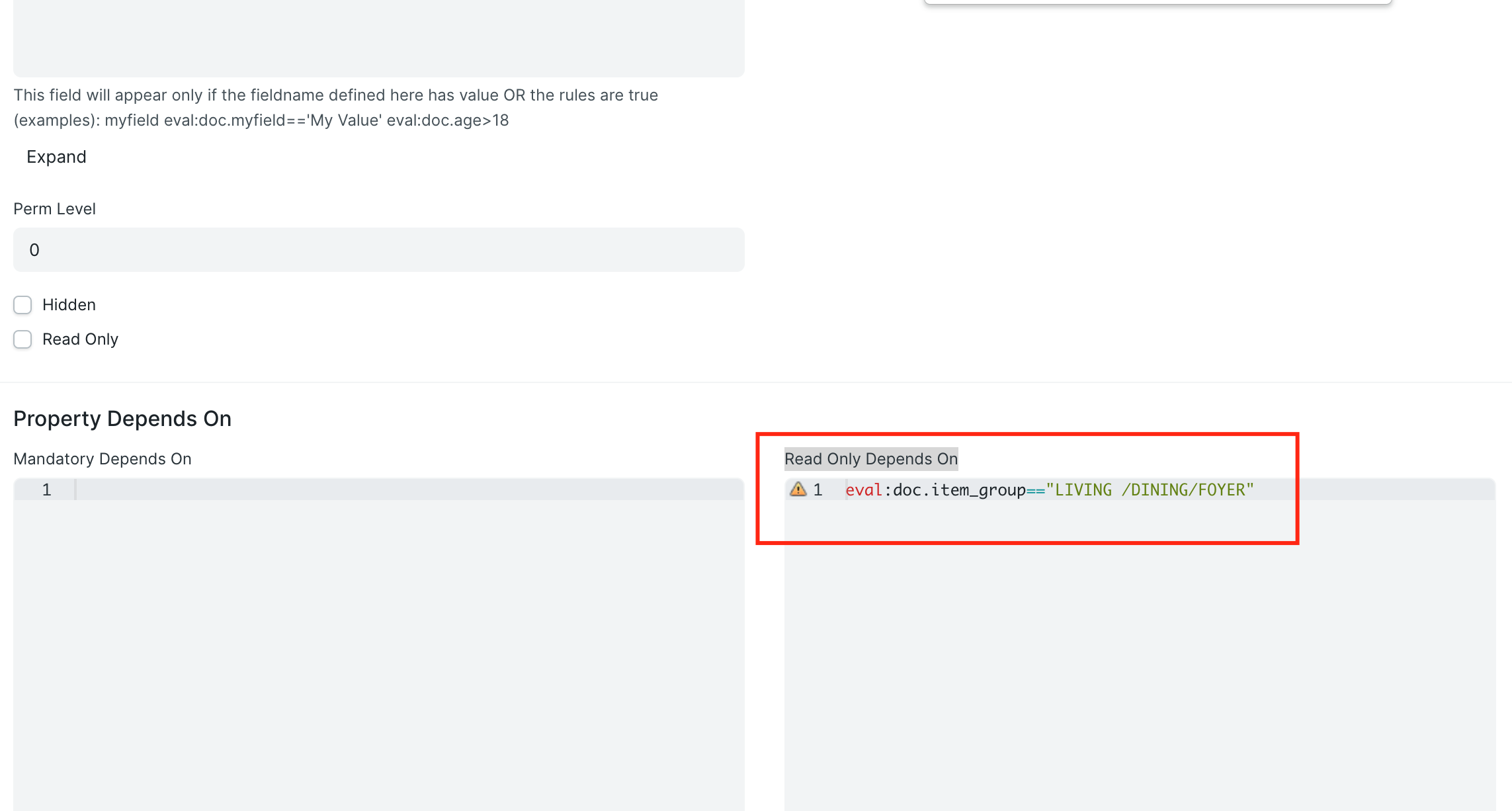 Read Only depends on not working · Issue #21108 · frappe/frappe · GitHub