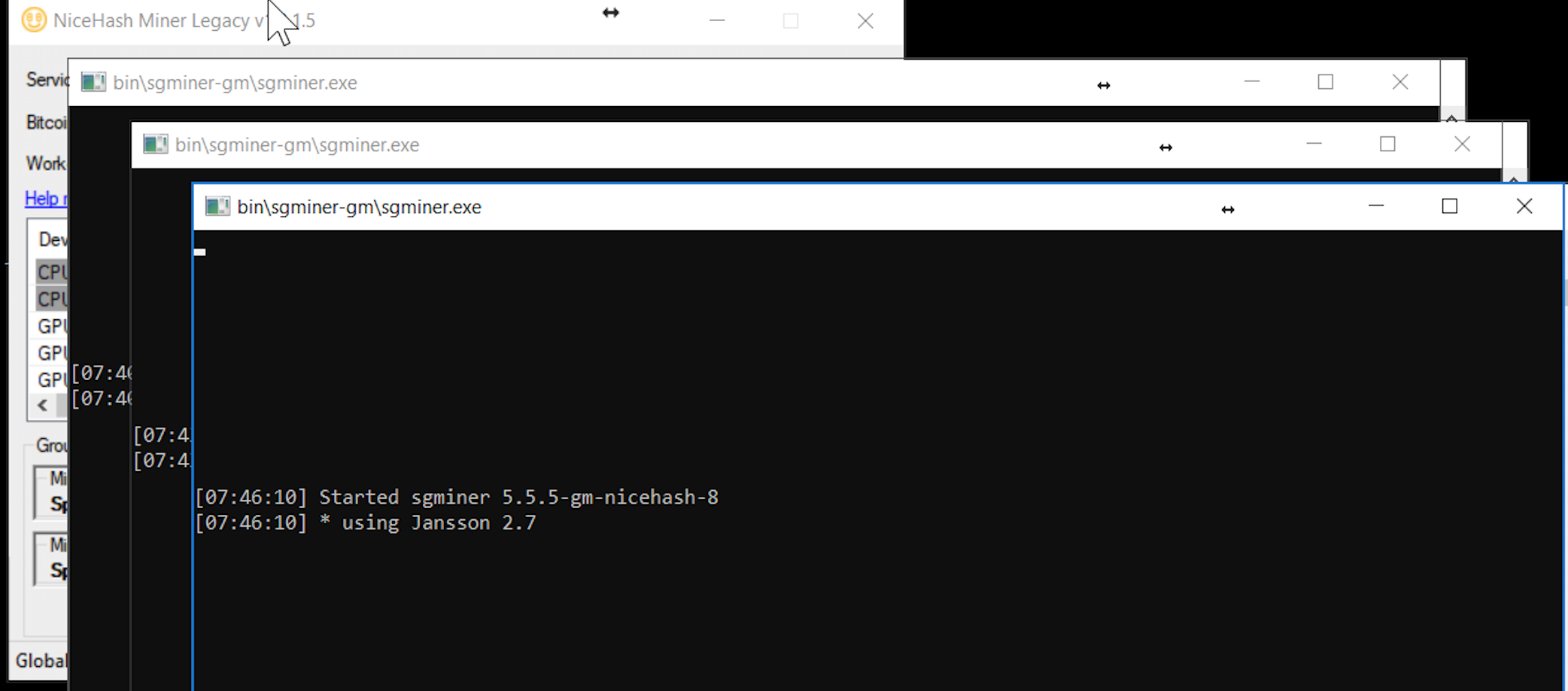 Sgminer.exe keeps restarting when other miner is running · Issue #575 · nicehash/NiceHashMiner ...
