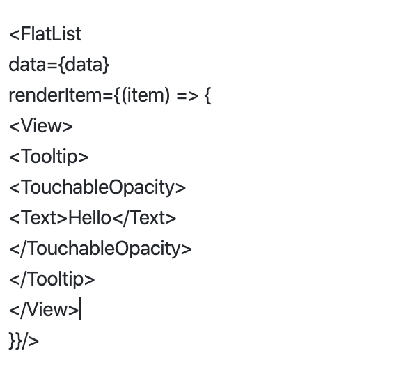 How Can I Use Tooltip With Flatlist · Issue 77 · Jasongaare React Native Walkthrough Tooltip