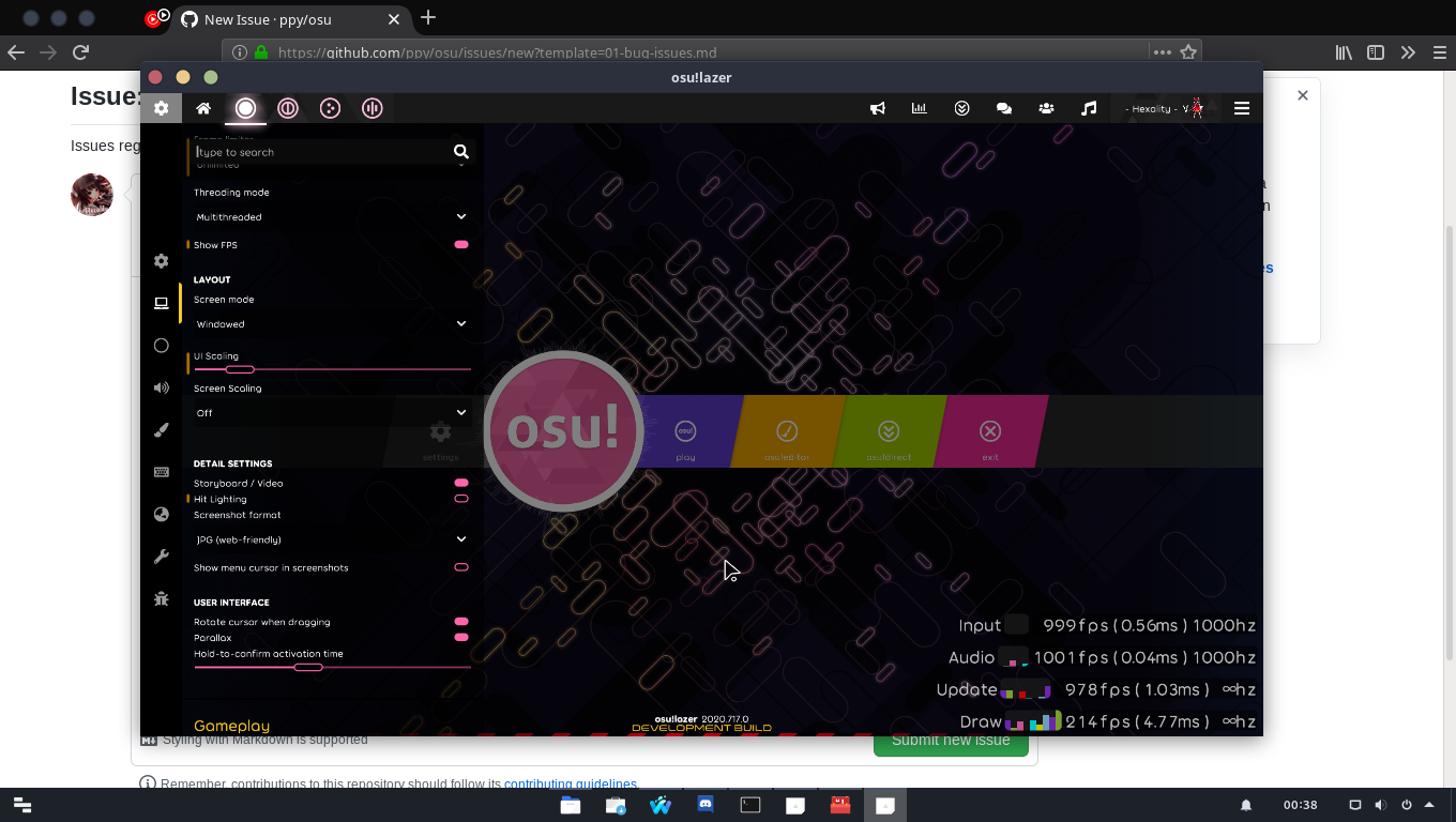 Fullscreen issues when running under wayland · Issue #9634 · ppy/osu · GitHub