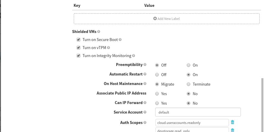 Support Shielded VM related configurations for GCP instance templates ...