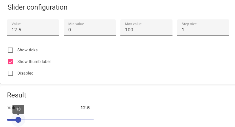 bug(Slider): Rounded thumb label text value, inconsistent with actual value · Issue #27445 ...