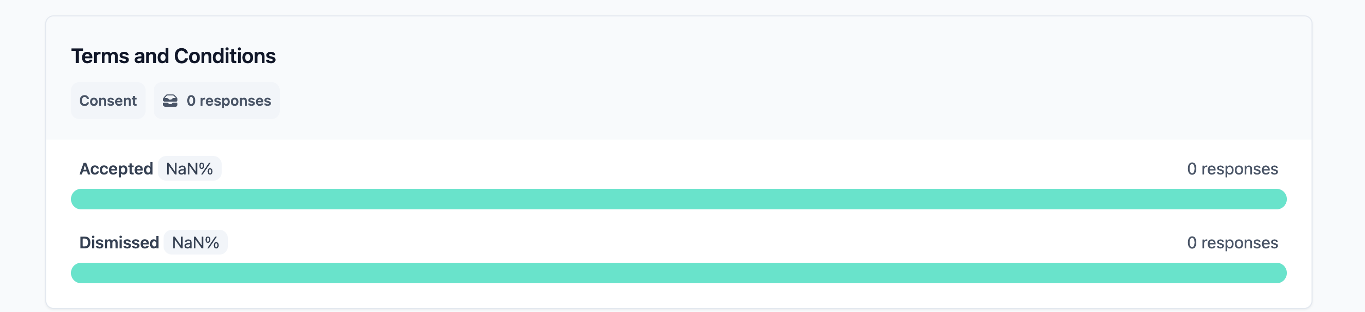 [BUG] NaN% for survey response summary when adding CTA and Consent question to existing surveys ...