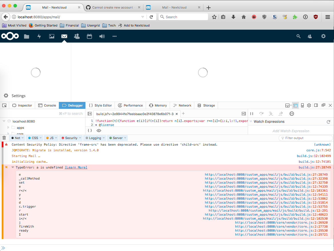 Cannot create new account · Issue #609 · nextcloud/mail · GitHub