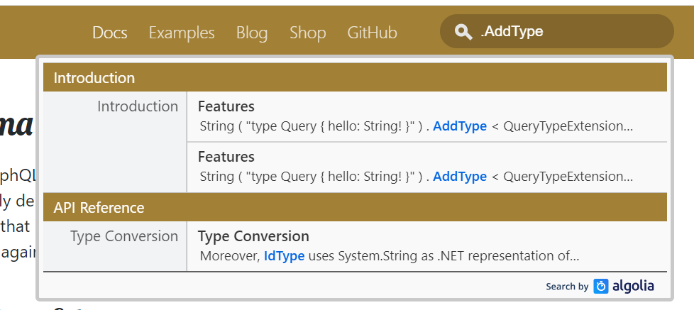 Add documentation for AddType and AddQueryType · Issue #2048 · ChilliCream/graphql-platform · GitHub