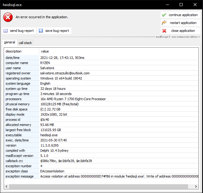 Binary editor with "Hex" view mode consistently causes an exception when closed · Issue #1505 ...