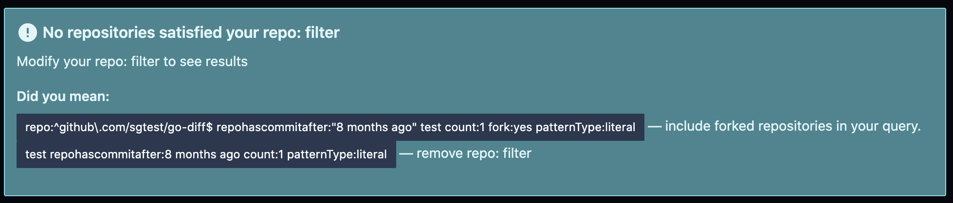 Misleading Alert When Repohascommitafer Is Not Matched · Issue 17714 · Sourcegraph Sourcegraph