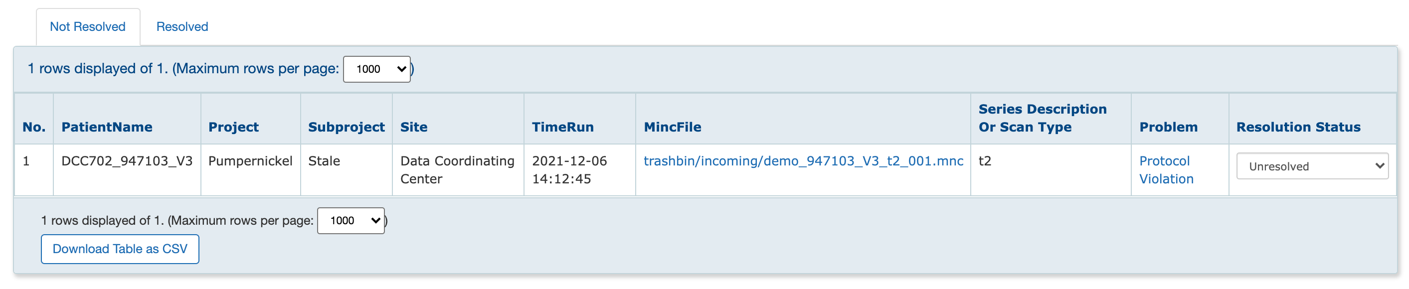 run minc_insertion.pl on a MINC that belongs to a valid UploadID with a ...