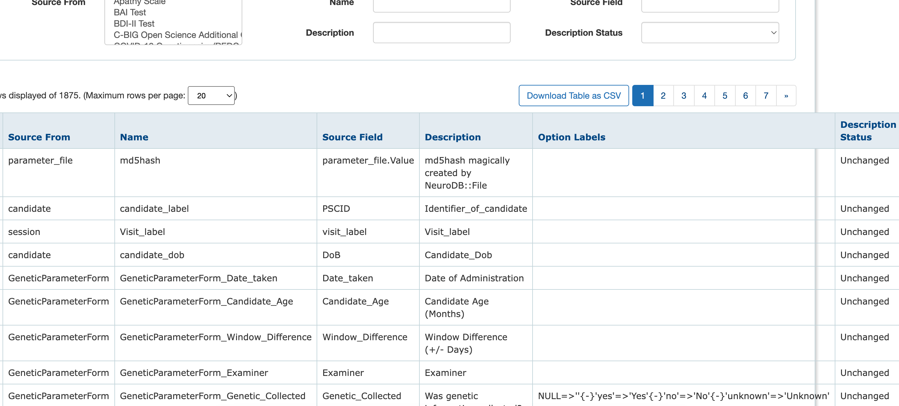 [datadict] Buggy DataTable · Issue #8769 · aces/Loris · GitHub