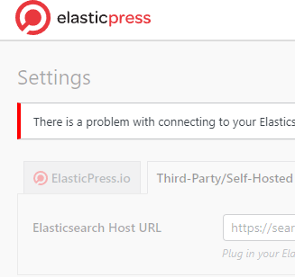 BUG: Unable to change settings on connection failure · Issue #2758 · 10up/ElasticPress · GitHub
