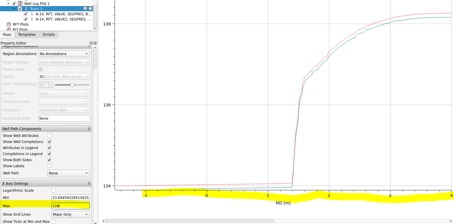 Well Log Plot: RFT segment MD error when updating Y-axis range · Issue #9043 · OPM/ResInsight ...