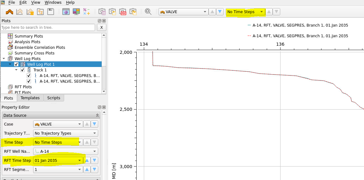 Well Log Plot: RFT segments data source drop down list for time steps · Issue #9044 · OPM ...