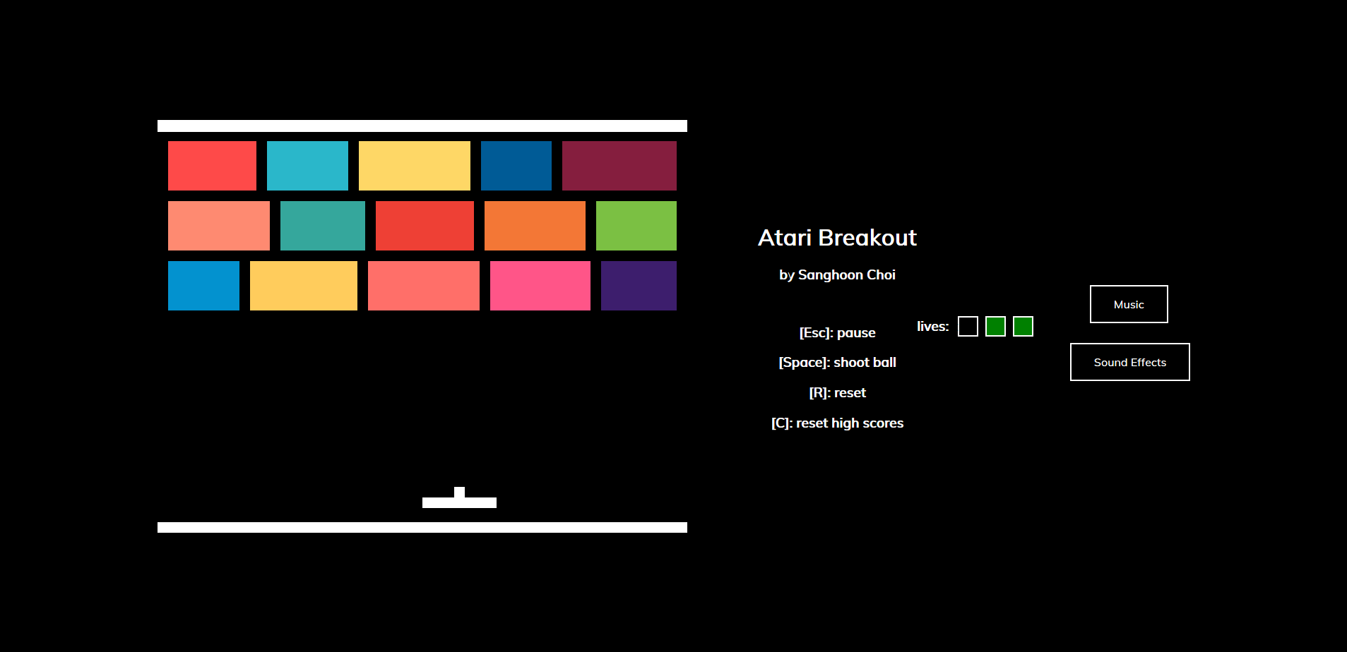 GitHub - sanghoon5499/Atari-Breakout: Atari Breakout coded with JavaScript