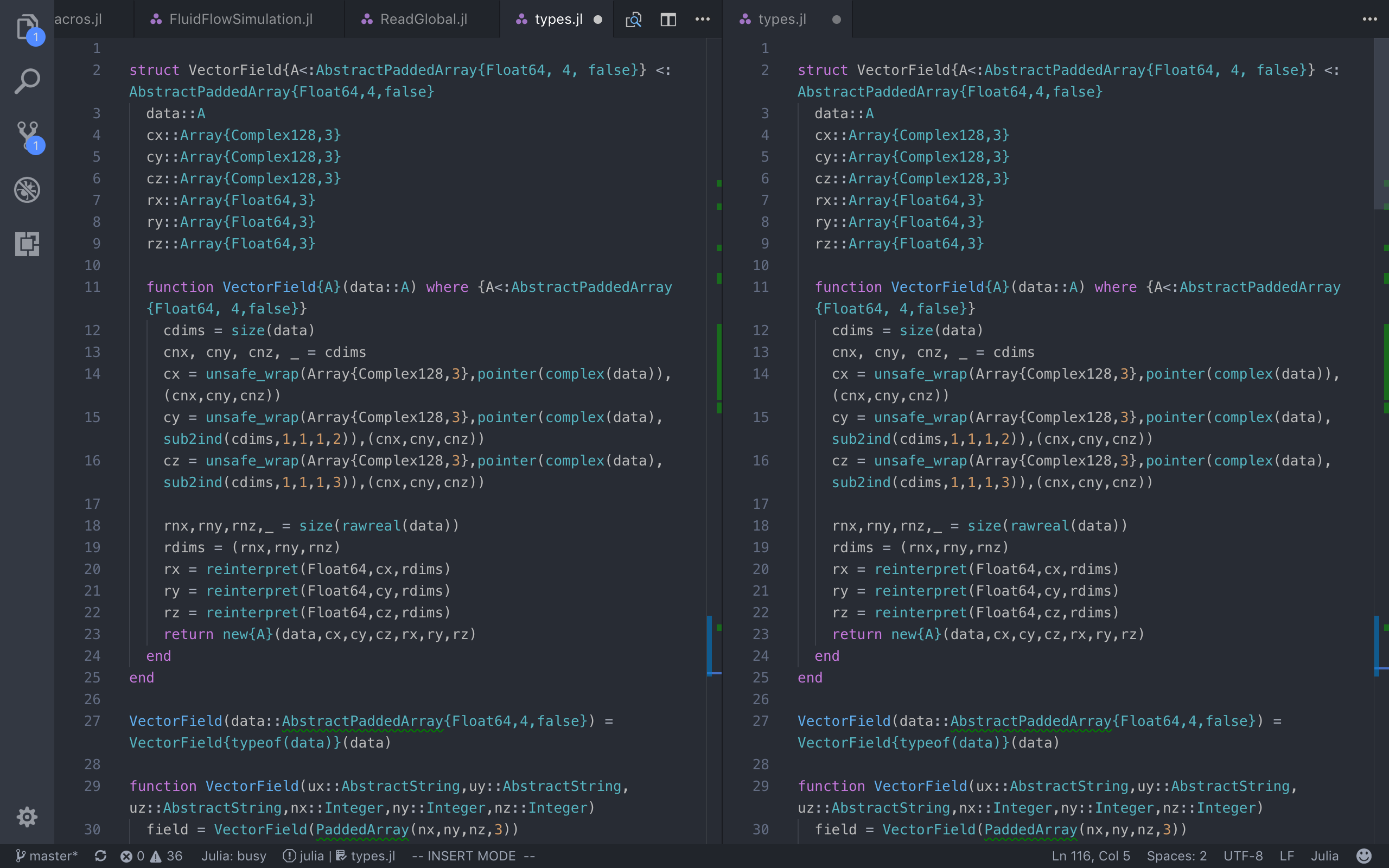 Problems When Extension Starts With Same File Opened In Two Panes · Issue 261 · Julia Vscode