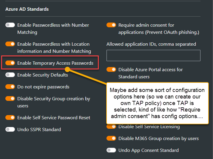 [Feature Request]: Allow customization of TAP policy for TAP standard · Issue #1163 ...