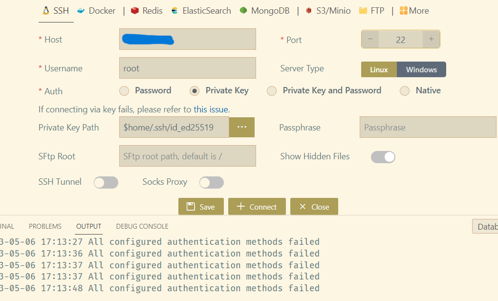 关于ssh的Private Key Path能否支持 "~" · Issue #831 · cweijan/vscode-database-client · GitHub