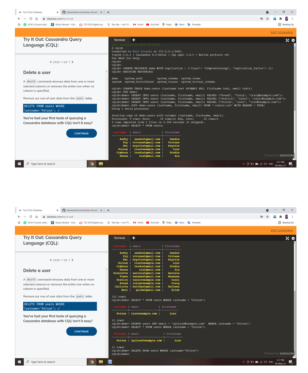 Megha Swami · Issue #13 · datastaxdevs/workshop-introduction-to-nosql · GitHub