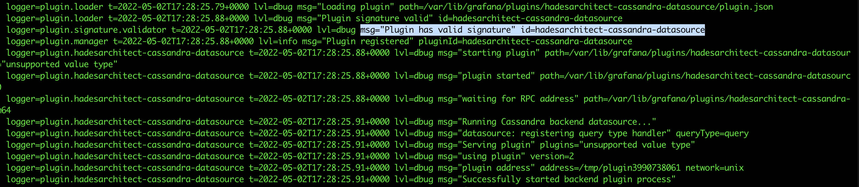 Modified Signature Error · Issue #135 · HadesArchitect/GrafanaCassandraDatasource · GitHub