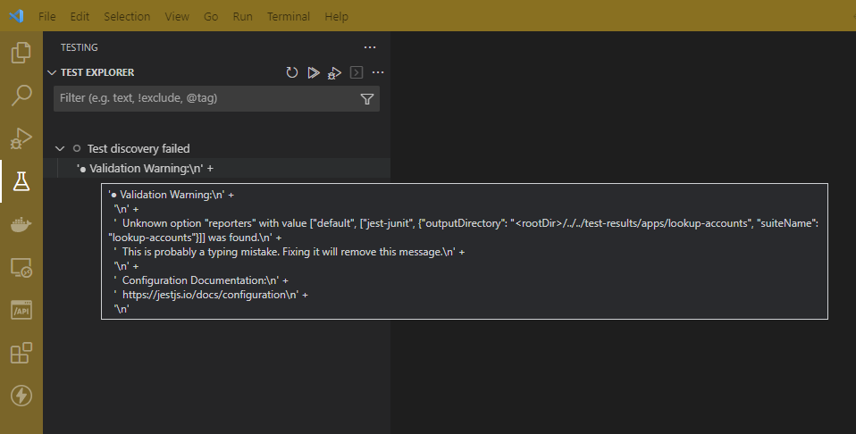[bug] Validation Warnings For Options Like Preset Or Coverage Directory · Issue 13576 · Jestjs