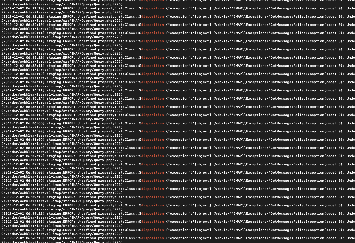 Undefined property: stdClass::$disposition · Issue #253 · Webklex/laravel-imap · GitHub