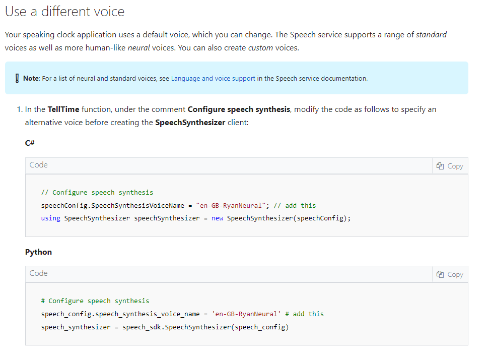 Incorrect voice parameter on the Use a different voice section · Issue #103 · MicrosoftLearning ...