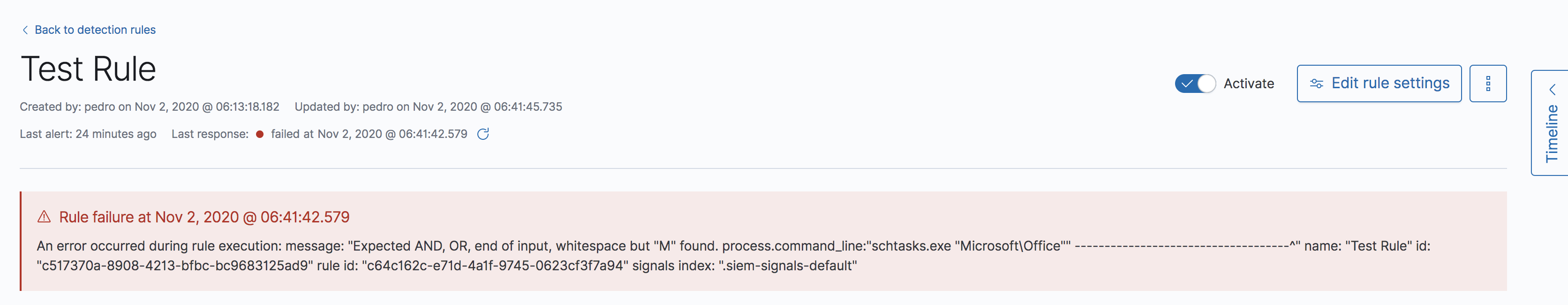 Security Solution Rule Execution Fails For Exceptions When The Exception Value Has A Quote On 