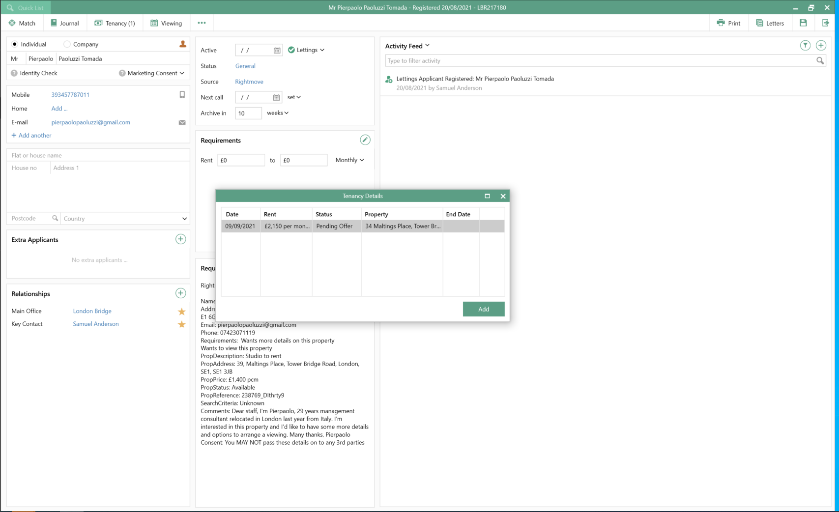 Reapit offers linking to Tenancy · Issue #4982 · reapit/foundations · GitHub