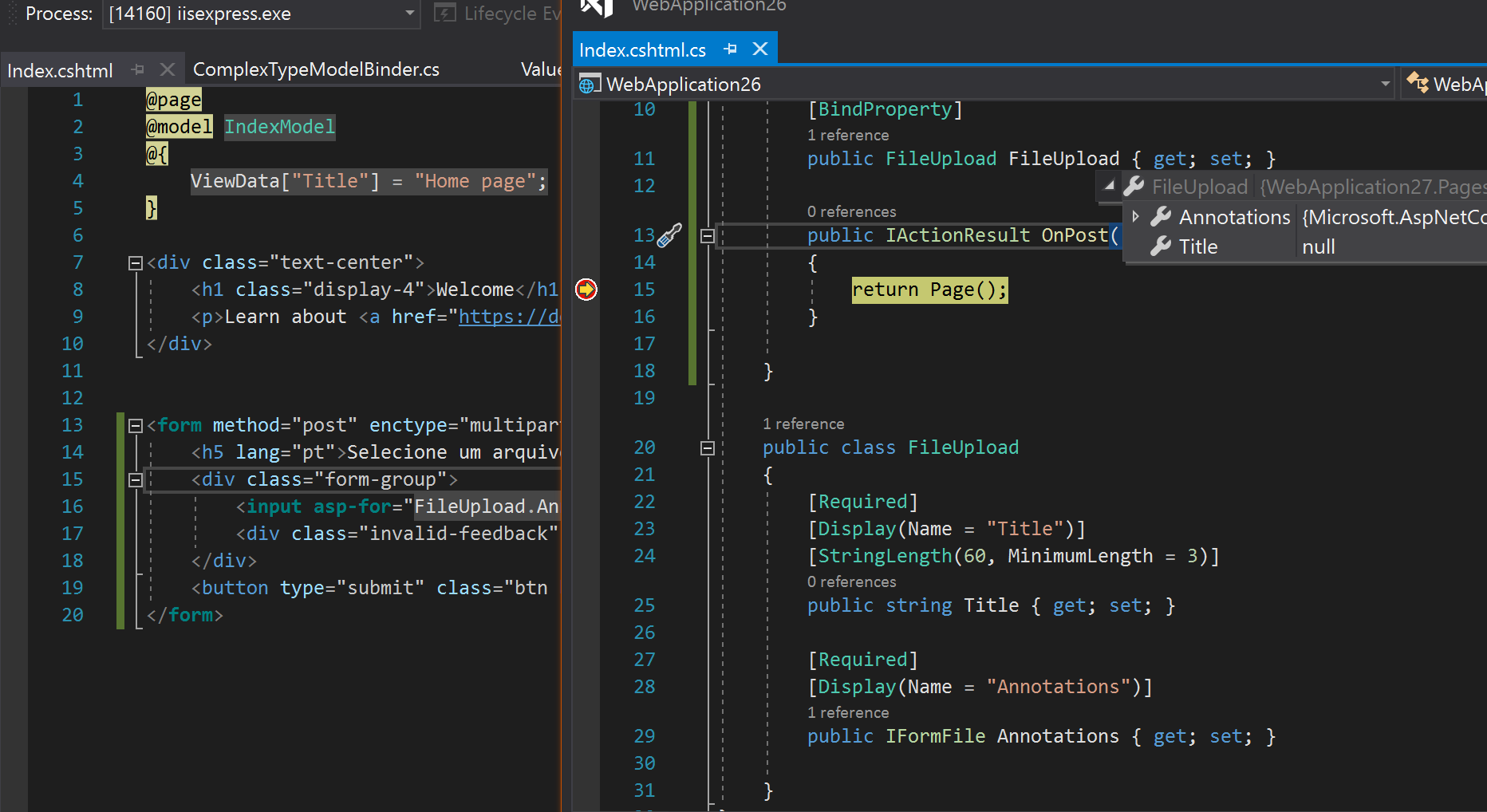 IFormFile is null in Razor Page OnPost() method. · Issue #7194 · dotnet/aspnetcore · GitHub