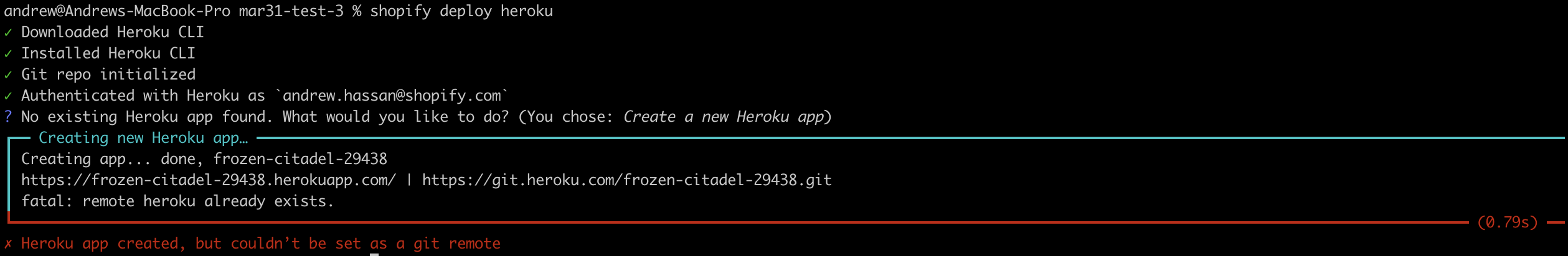 Heroku Deployment Fails on Fresh Project · Issue #495 · Shopify/shopify-cli · GitHub