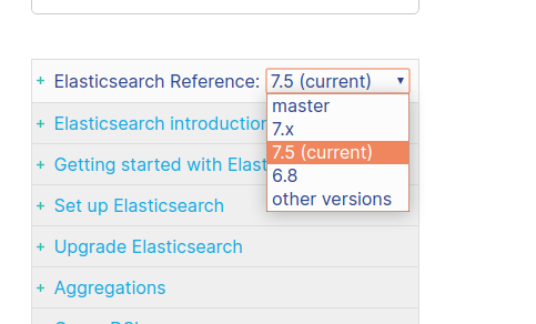 Difficult to find older versions of documentation · Issue #1536 · elastic/docs · GitHub