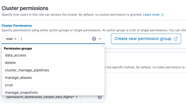 [FEATURE] Permission groups in index/cluster permissions dropdown do not differentiate index and ...