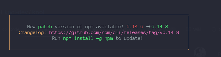 Proposal: Notification for when a new patch/release version of kool is available · Issue #132 ...