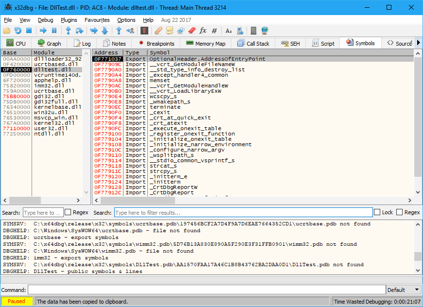 Exported Symbols from DLL missing for Visual Studio 2017 debug builds ...