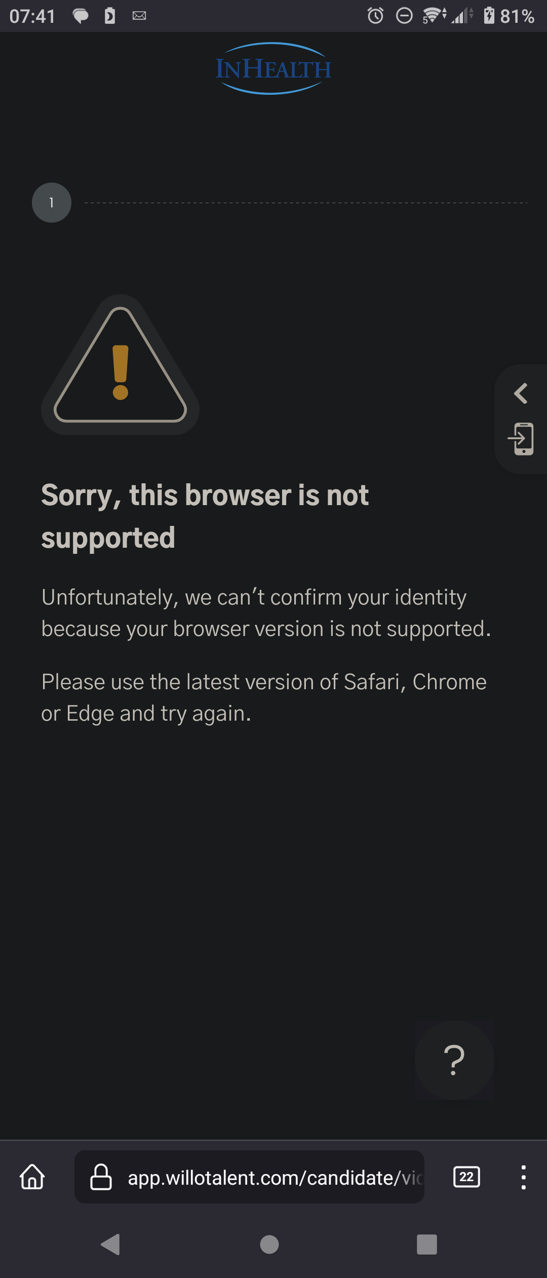 app.willotalent.com - Firefox is an unsupported browser · Issue #119895 · webcompat/web-bugs ...