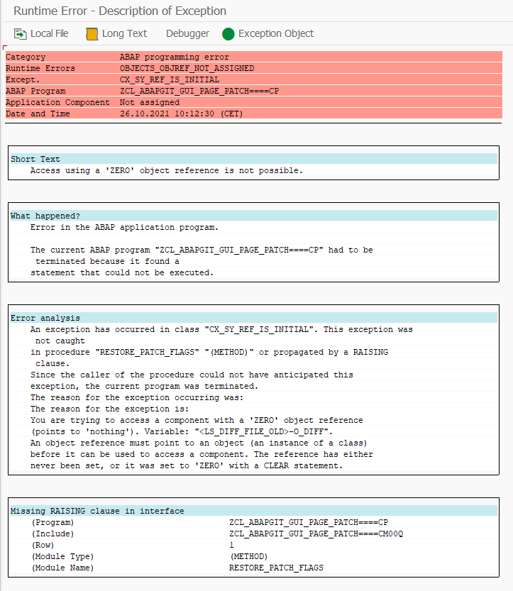 Diff/Patch: CDS-View incorrectly marked as binary · Issue #5057 · abapGit/abapGit · GitHub